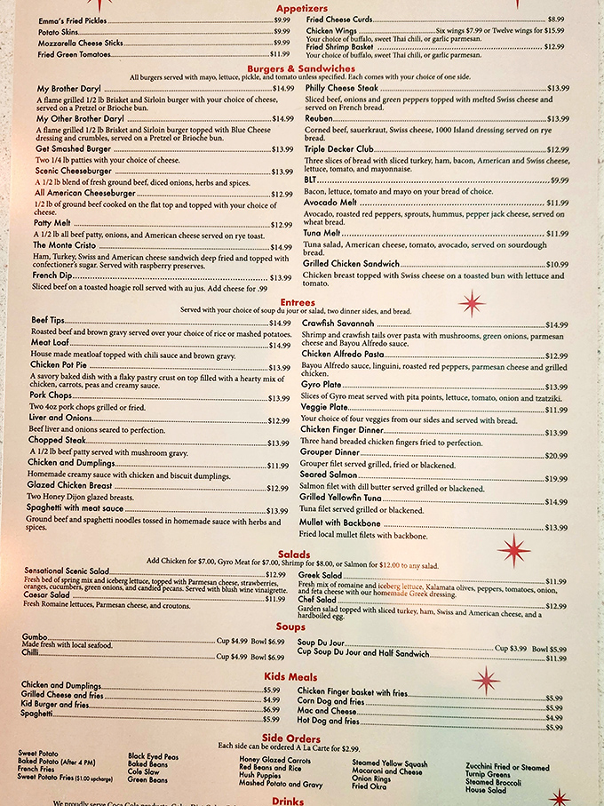 A menu that doesn't need fancy fonts or pretentious descriptions—just honest food that makes decision-making the hardest part of your meal.