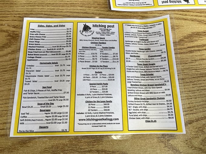 A menu that reads like a love letter to comfort food classics. Decision paralysis has never been so delicious.