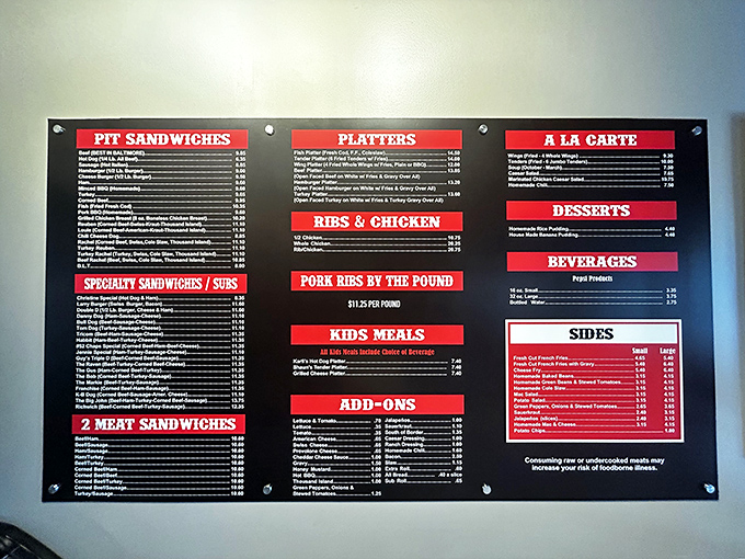 The menu board at Chaps is like a carnivore's dream journal – endless combinations of smoked, grilled, and pit-cooked proteins that'll make your mouth water before you even order.