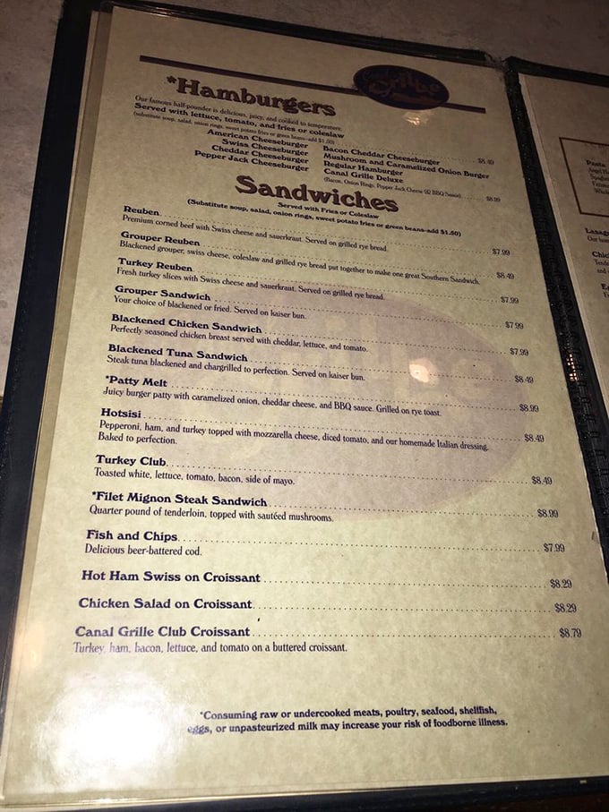 This menu isn't just a list of food—it's a roadmap to happiness. The Hotsisi sandwich alone is worth canceling other plans for.