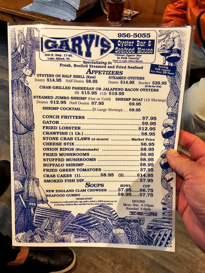 The menu reads like a love letter to the ocean, promising adventures for every seafood enthusiast.