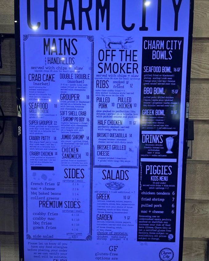 A menu that reads like a love letter to seafood enthusiasts. Decision paralysis has never been so delicious.