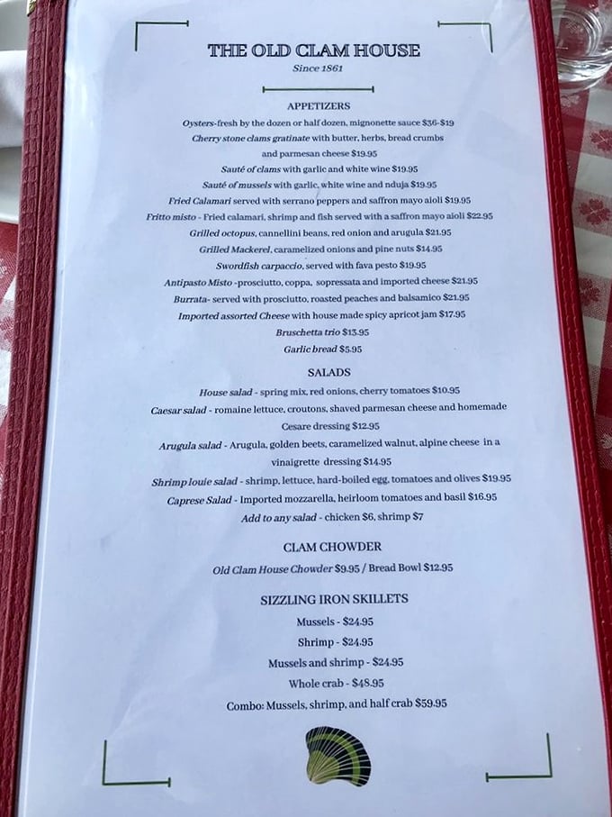 A menu that reads like maritime poetry—where every dish promises the ocean's bounty without needing fancy culinary buzzwords.