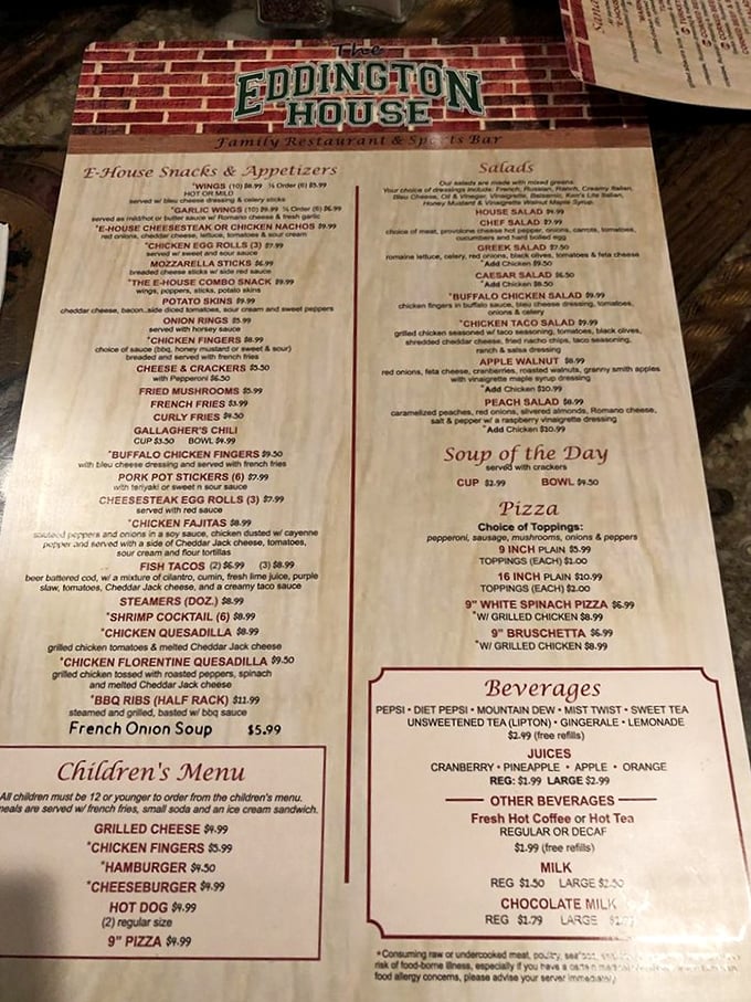 A menu that reads like a love letter to comfort food. The hardest relationship you'll have today is choosing just one thing to order.