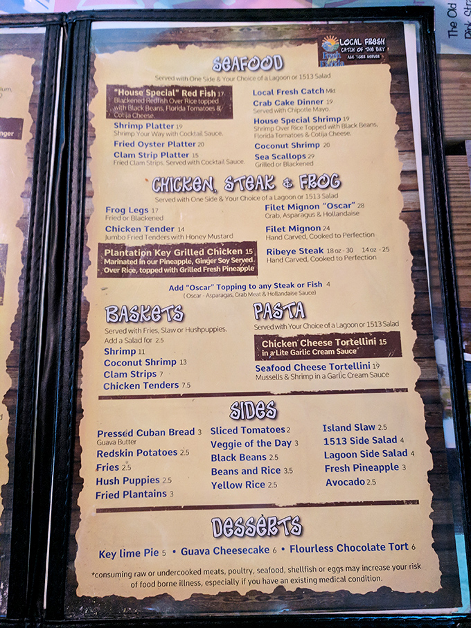 This menu reads like a love letter to Florida's waters, promising shrimp adventures that'll redefine perfection.