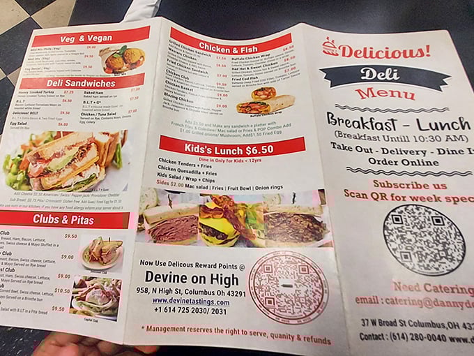 A menu that doesn't need fancy fonts or pretentious descriptions—just honest food that speaks for itself.
