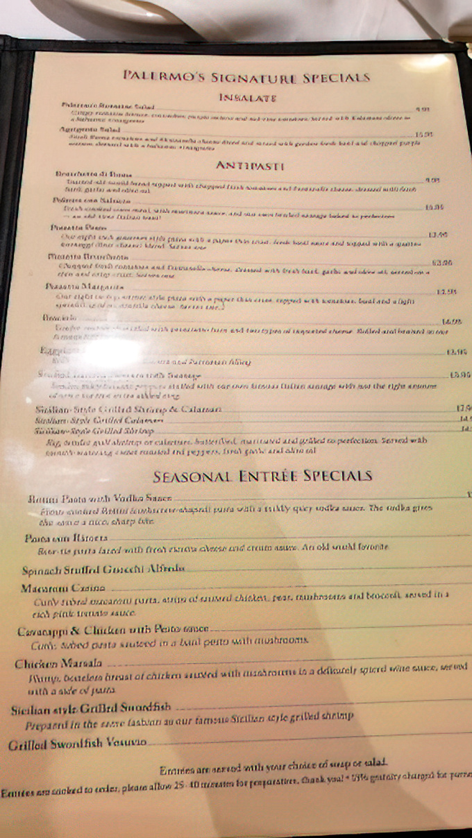 Reading this menu is like getting a love letter from Italy—each dish description more tempting than the last, making decisions deliciously impossible.