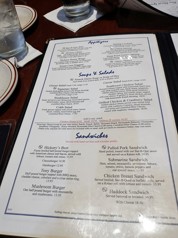 The menu reads like a love letter to American classics – where deciding between the Tony Burger and French onion soup becomes life's most delicious dilemma.