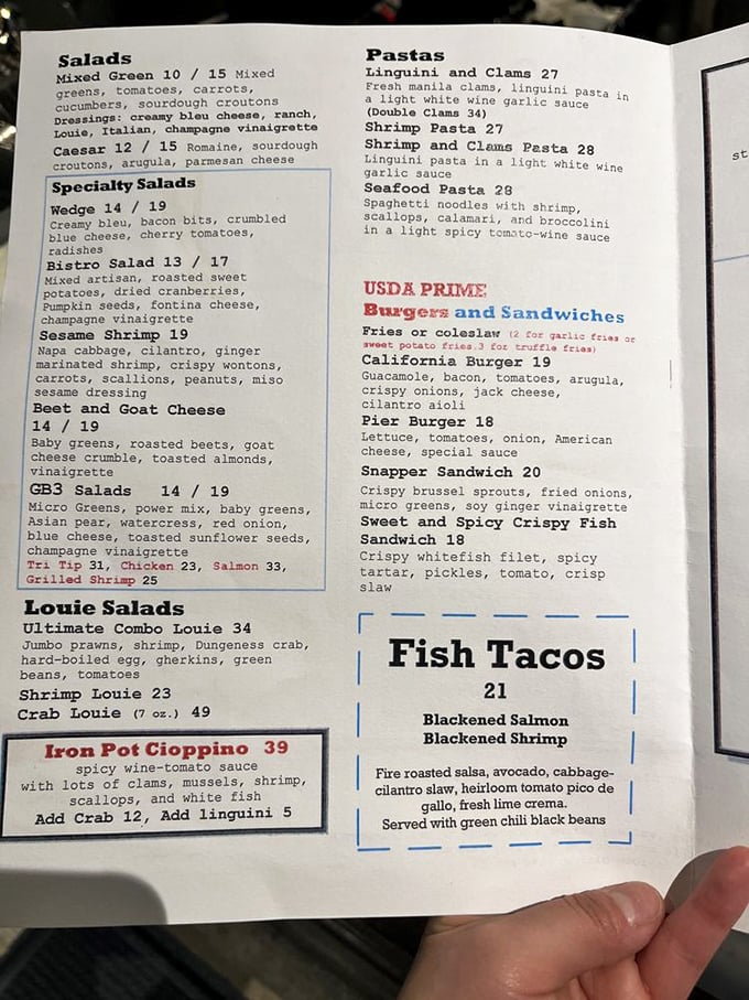 The menu reads like a love letter to the ocean. Each dish description is a siren call to seafood lovers stranded in the valley.