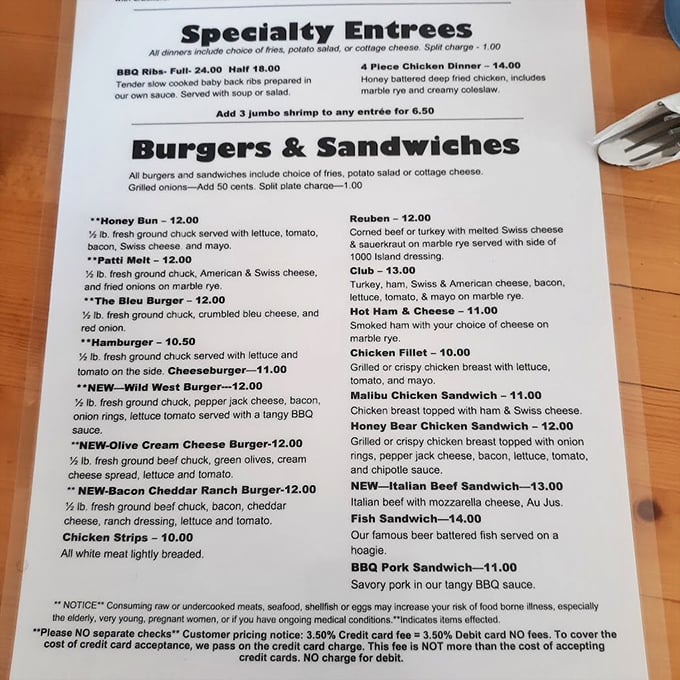A menu that doesn't need fancy fonts to impress—just honest descriptions of dishes that have kept locals coming back for generations.