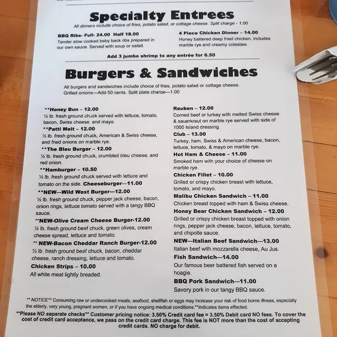 A menu that doesn't need fancy fonts to impress—just honest descriptions of dishes that have kept locals coming back for generations.