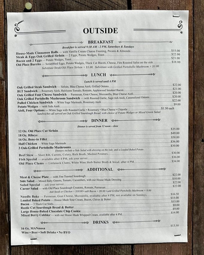This isn't just a menu—it's a declaration that simple food done extraordinarily well never goes out of style. The oak-grilled offerings are the stars of this culinary show.