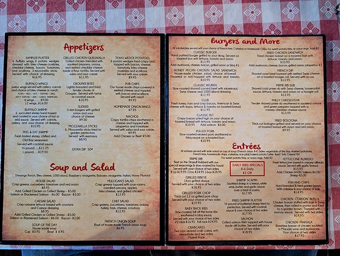 Red checkered menus never lie – they promise comfort food delivered with zero pretense or disappointment.