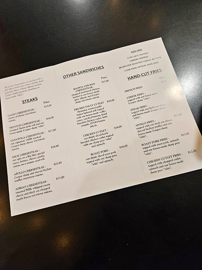 This menu reads like a love letter to the sandwich gods – each creation more tempting than the last.
