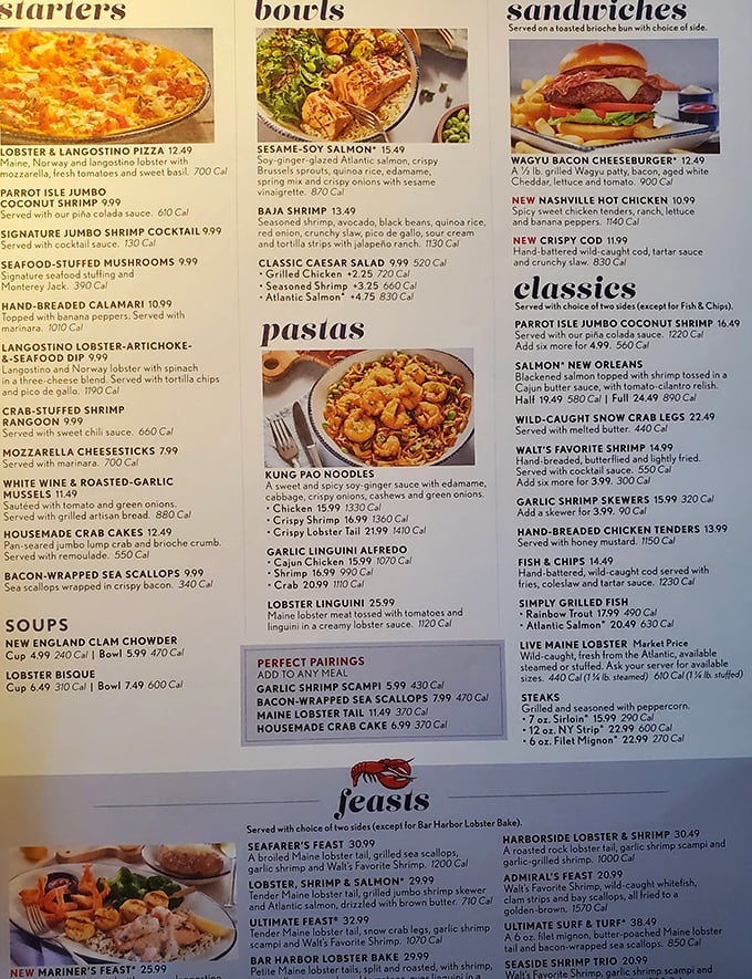 A menu that reads like a love letter to the ocean, promising adventures for every palate.