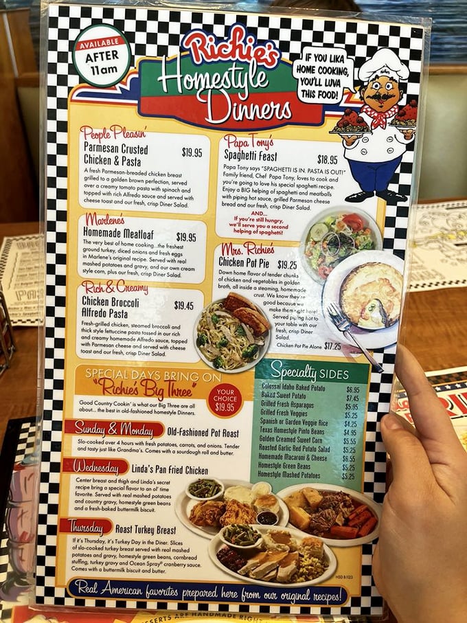 This menu isn't just reading material—it's a roadmap to happiness. The "If you lika home cooking" promise isn't just cute, it's a guarantee.