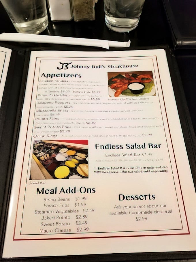 This menu isn't just a list of food—it's a roadmap to happiness. The endless salad bar is just the beginning.