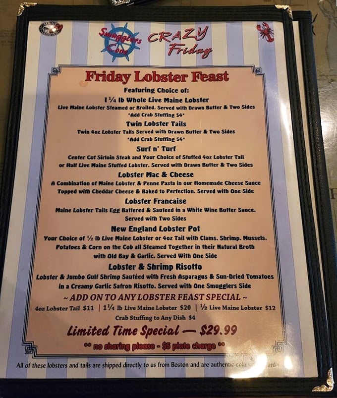 "Smuggler's Crazy Friday" isn't a pirate's meltdown—it's lobster paradise! Maine's finest crustaceans make the journey to Pennsylvania in delicious forms that would make Neptune jealous.