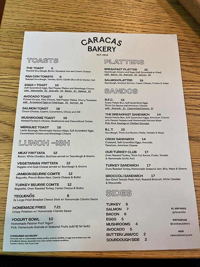 This menu isn't just a list of food – it's a roadmap to culinary bliss where every "add avocado" option feels less like an upcharge and more like destiny.
