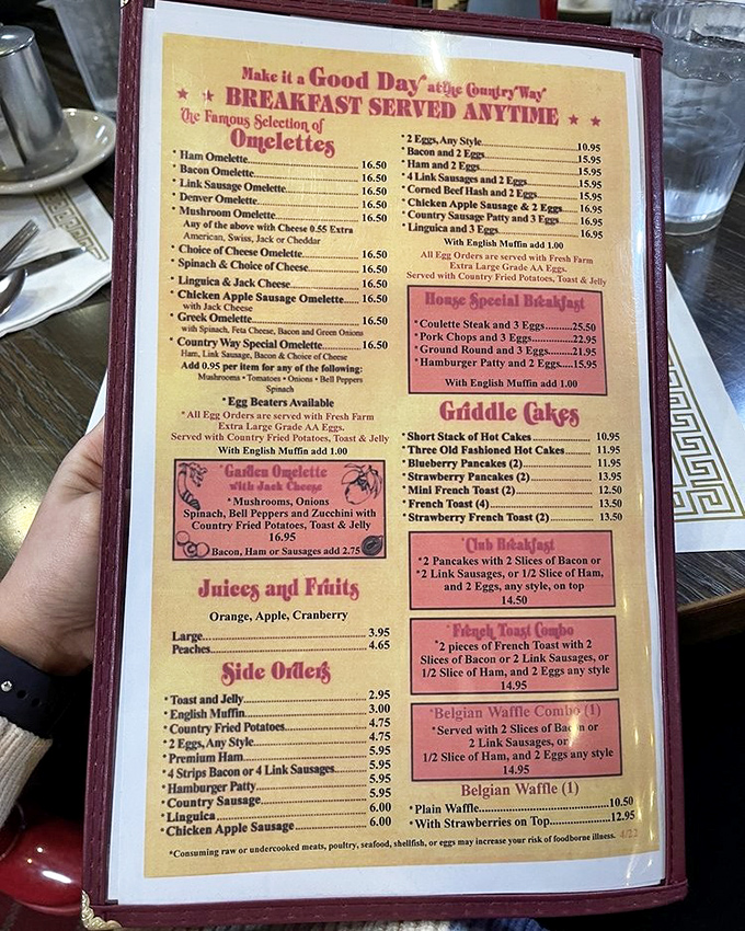 This menu isn't just a list of food—it's a roadmap to happiness. The "Make It a Good Day" header isn't just a suggestion, it's a promise.