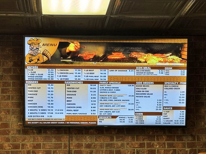 The menu board – a roadmap to happiness where indecision is the only real problem you'll face today.