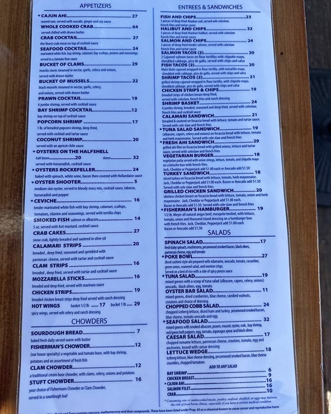 A menu that reads like a love letter to the sea. The real challenge isn't finding something delicious—it's narrowing down your choices.
