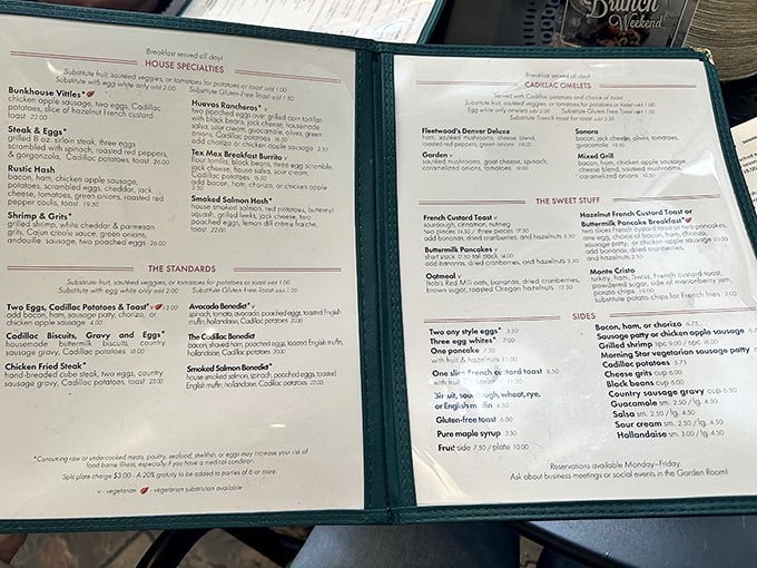 The menu reads like a love letter to breakfast enthusiasts. Decision paralysis has never been so delicious.