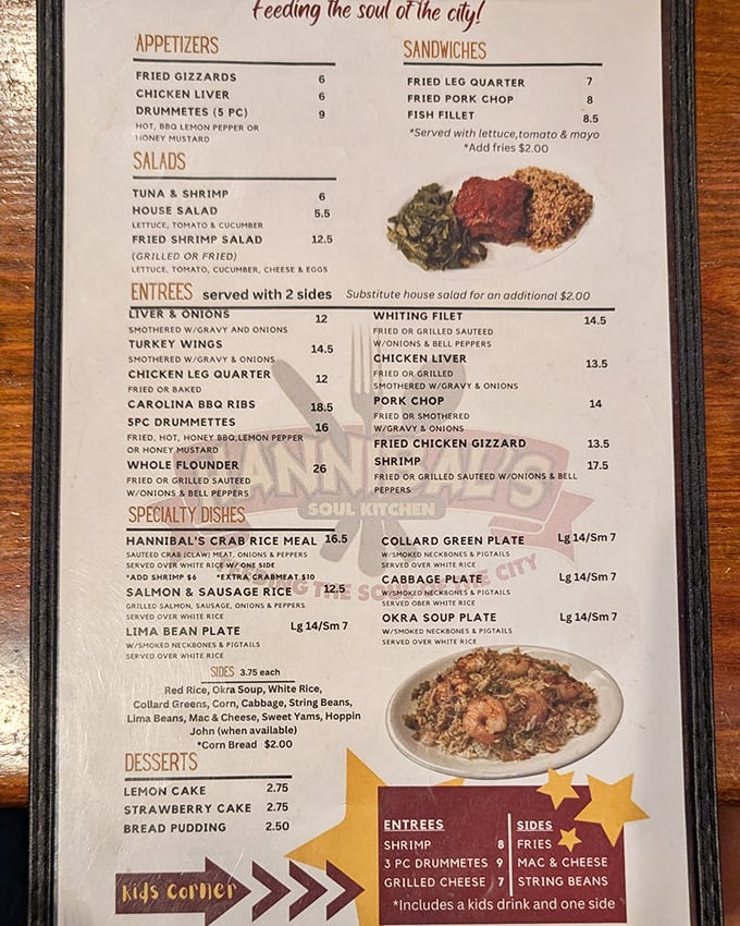 This menu isn't just a list of dishes—it's a cultural document, a roadmap to Lowcountry culinary traditions that have stood the test of time.