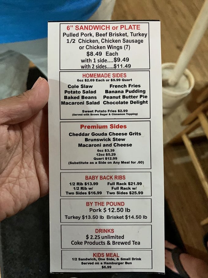 This isn't just a menu; it's a roadmap to happiness. Notice how "Sweet Potato Fries" gets special billing—like the headliner at a culinary concert.