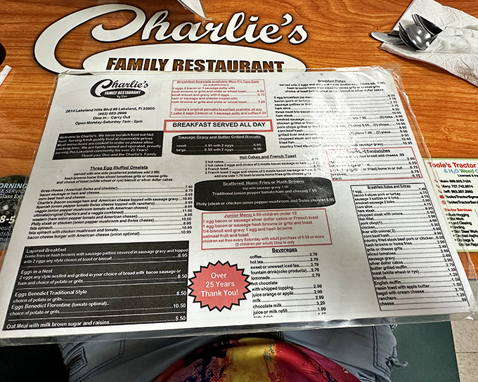 This menu reads like a love letter to American comfort food, with options that'll make decisions delightfully difficult.