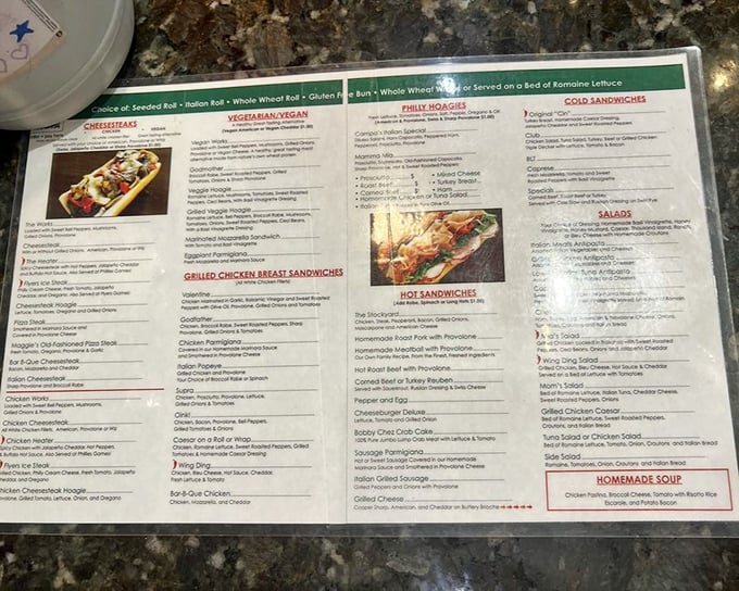 The menu at Campo's reads like a love letter to Philadelphia cuisine – each item promising a different path to sandwich nirvana.