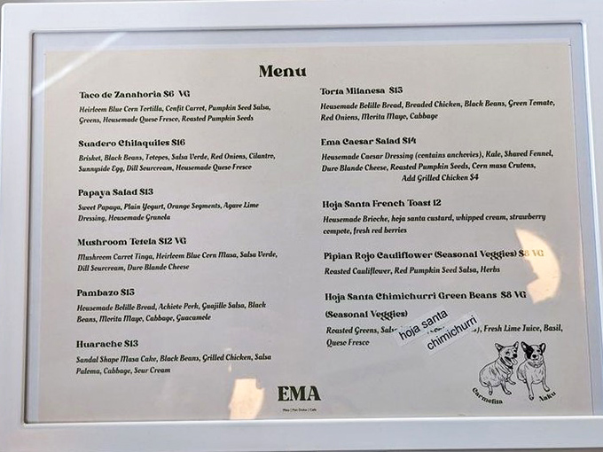 This menu reads like poetry for food lovers. Each dish description is a promise of flavor that makes decision-making deliciously difficult.