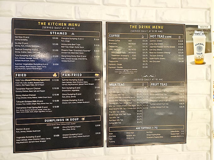 This menu board is like a roadmap to happiness. The real challenge isn't choosing what to order—it's figuring out how to try everything.