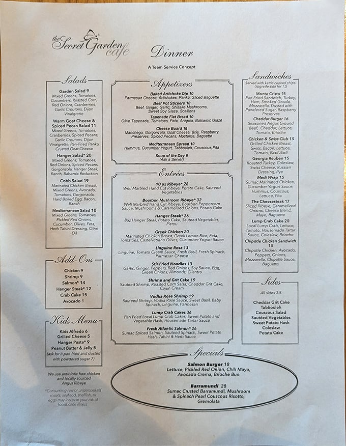 This isn't just a menu—it's a roadmap to happiness. Each carefully curated option reads like a love letter to hungry patrons.