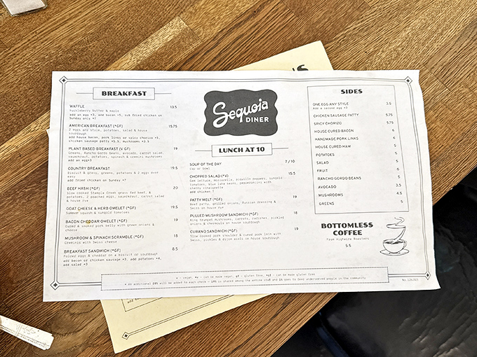 No fancy fonts or pretentious descriptions here – just honest menu items that know their job and do it well.
