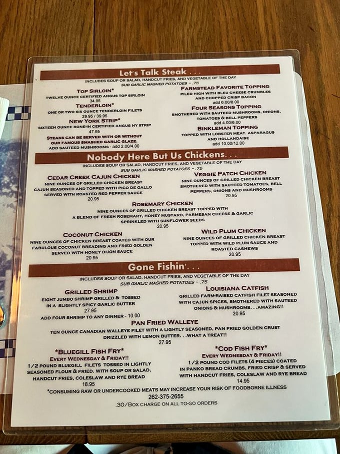 "Gone Fishin'" isn't just a section on the menu—it's your invitation to discover Wisconsin's freshwater treasures prepared with reverence.