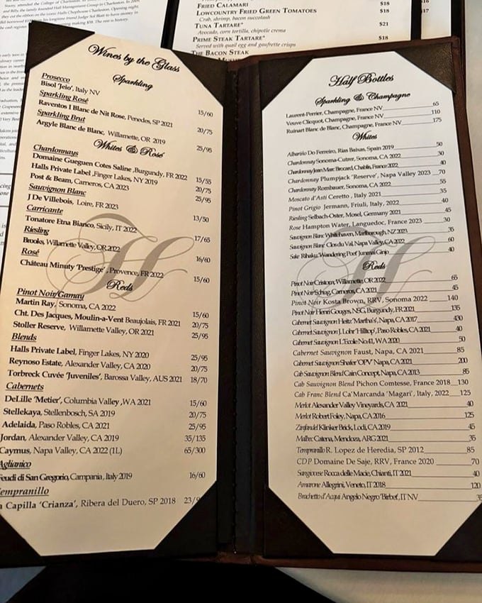 A wine list that requires both reading glasses and willpower – choosing just one bottle might be the hardest part of your evening.