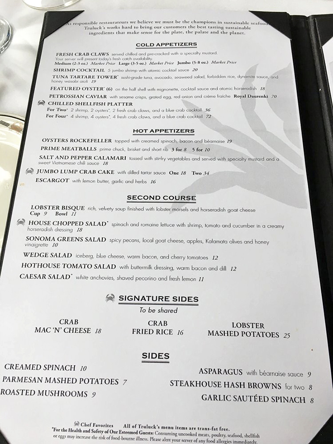 Reading this menu is like scanning the guest list for Neptune's dinner party—every VIP from the deep blue makes an appearance.