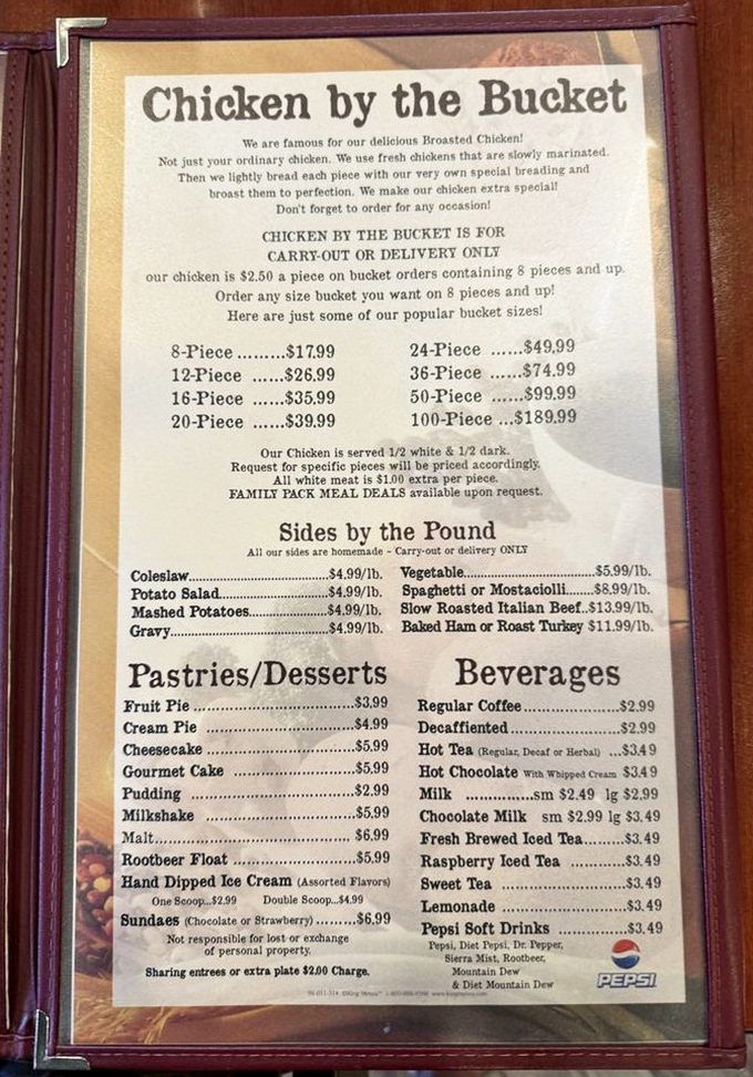 The "Chicken by the Bucket" menu isn't just food—it's a mathematical equation where more pieces equal more happiness. That's just science.