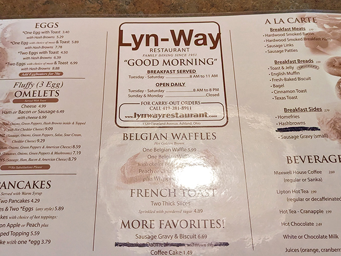 This menu isn't just a list of food—it's a roadmap to happiness. The "Good Morning" greeting feels like a warm hug from your favorite aunt.