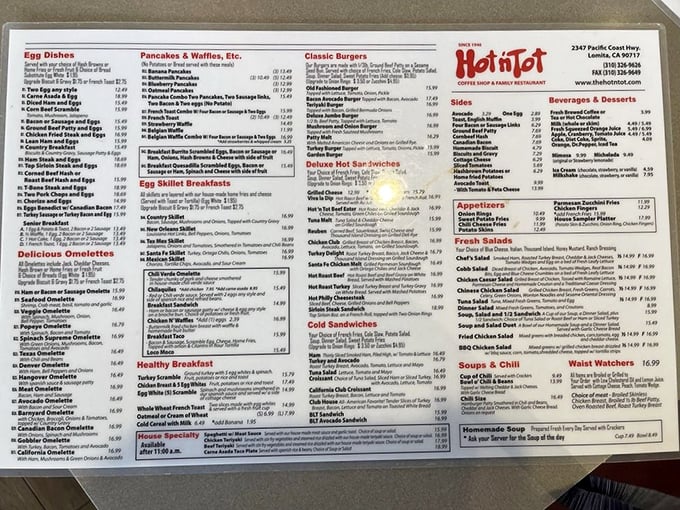 This menu isn't just extensive—it's a novel of comfort food possibilities. Choosing just one item might be the hardest decision you'll make all day.