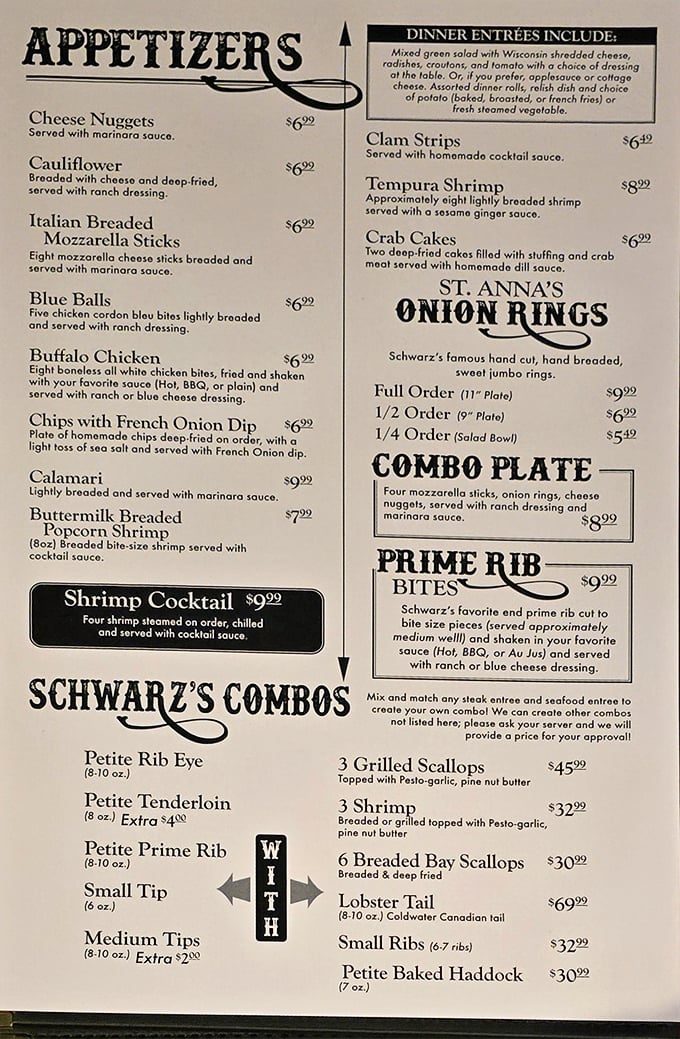 The menu reads like a greatest hits album of supper club classics, with prime rib taking center stage in this culinary concert.