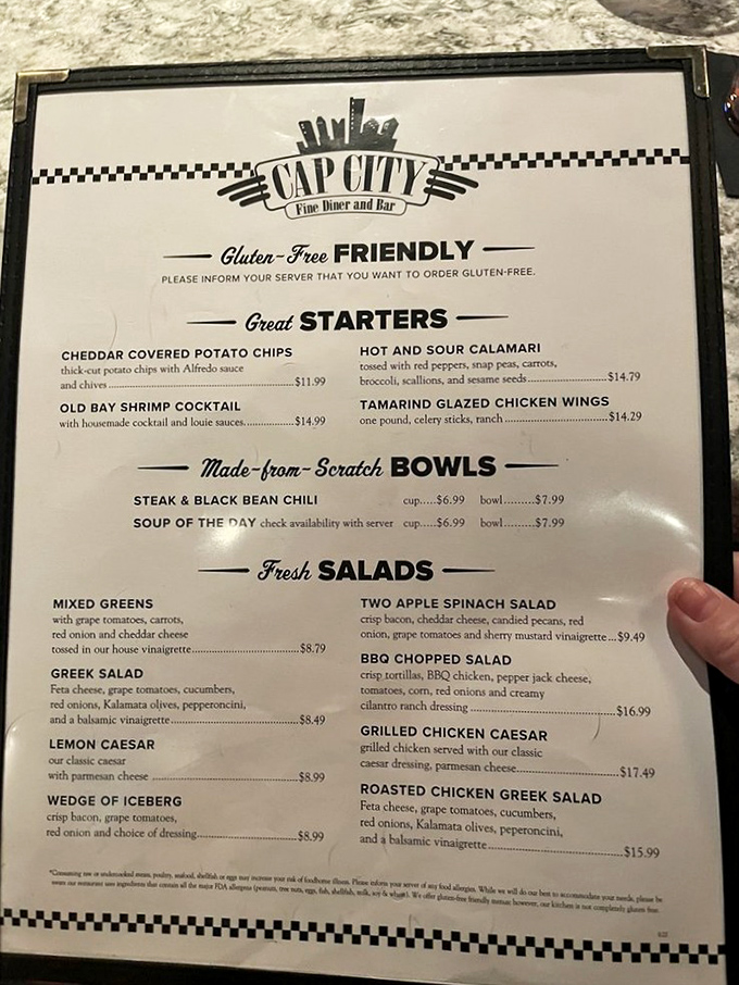 A menu that reads like a love letter to American classics, each dish promising a delicious plot twist to familiar favorites.