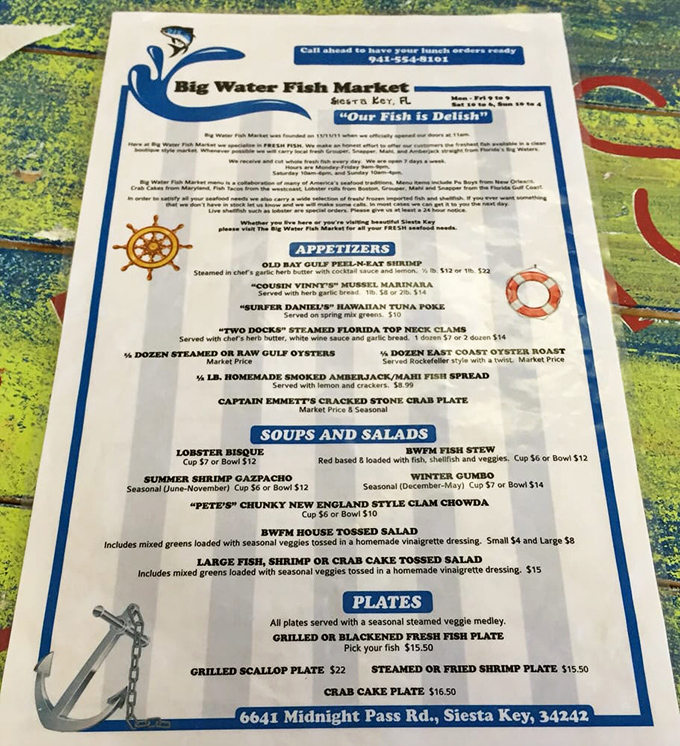 The menu reads like a love letter to the Gulf—from "Cousin Vinny's" mussel marinara to stone crab claws, each dish a celebration of Florida's coastal bounty.