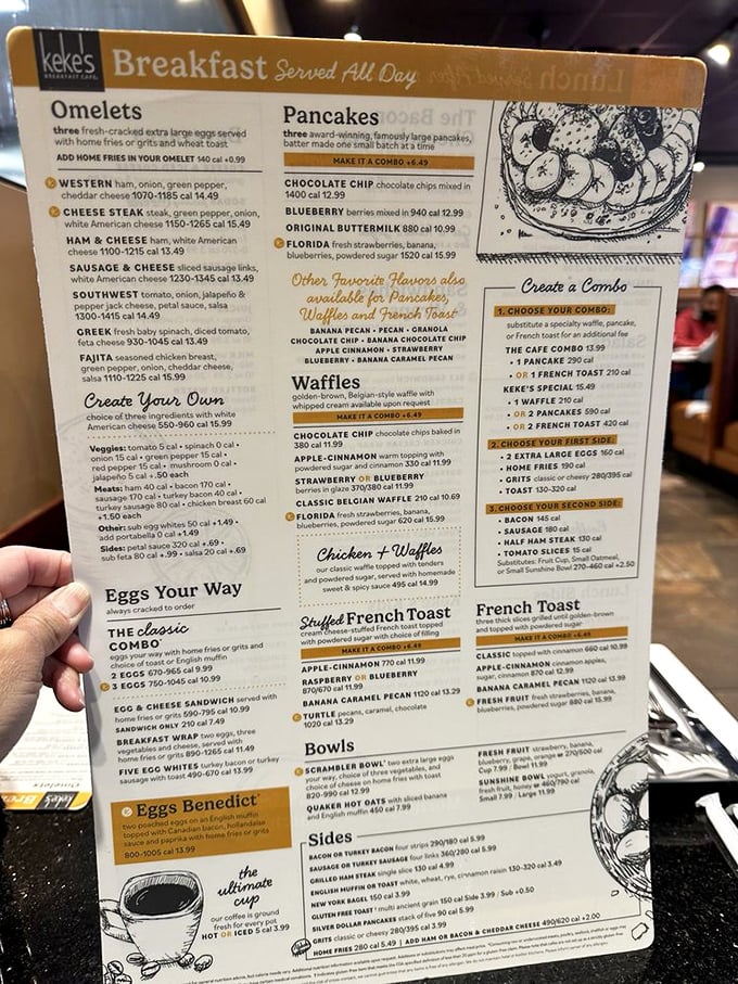 A menu that reads like a love letter to breakfast, promising adventures in every category.