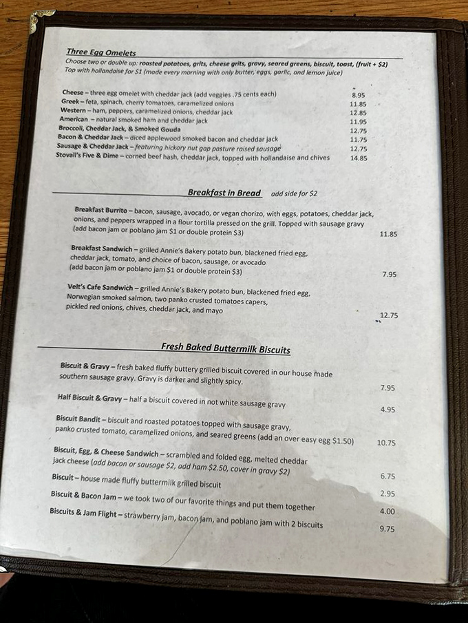 A menu that reads like a love letter to breakfast classics, with enough creative twists to make even the most jaded brunch enthusiast sit up straight.