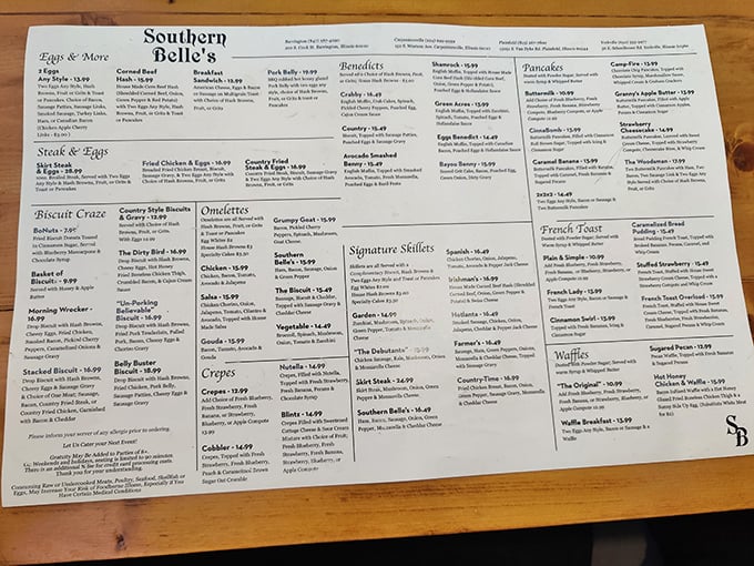 This menu isn't just reading material—it's a roadmap to happiness. The real challenge? Choosing just one thing.