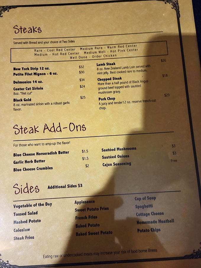 A menu that reads like a love letter to carnivores, with options that'll make your decision-making skills completely disappear.