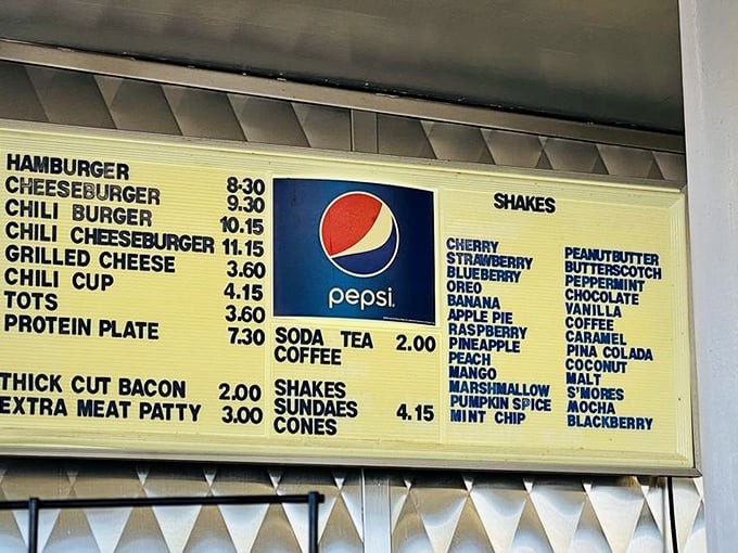 This menu board is a beautiful haiku of American classics—no foams, no reductions, just the promise of honest food that satisfies.
