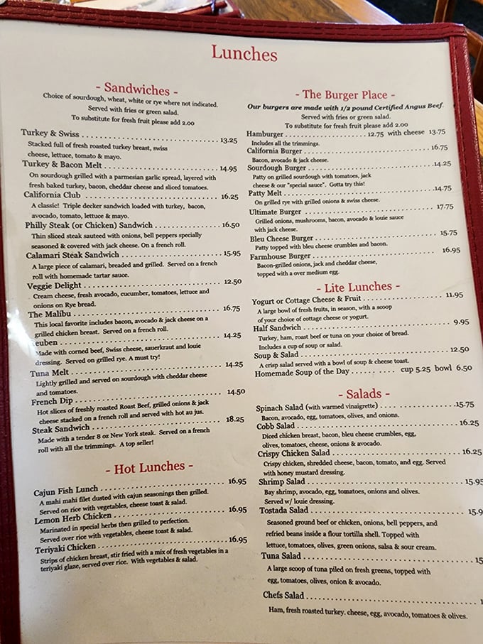A menu that doesn't need Instagram filters—just honest descriptions of dishes that have fueled Watsonville locals for years. The holy scripture of comfort food.